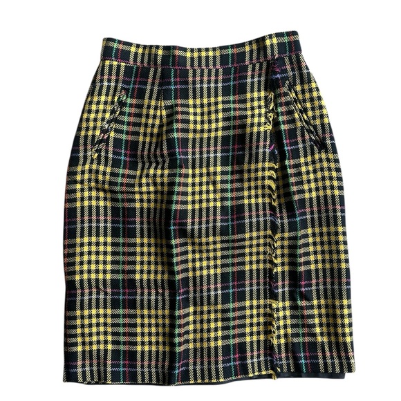 Howard Wolf | Skirts | Vintage Howard Wolf Plaid Midi 0 Percent Wool ...